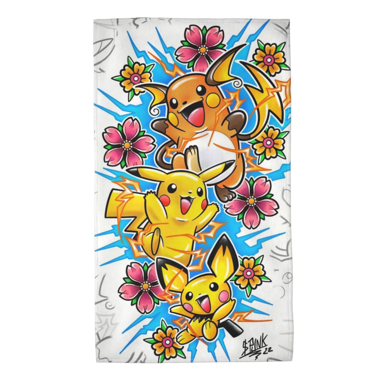 Pokémon-Pikachu Raichu Pichu Towels,Towels for Bathroom,Hand Towels ...
