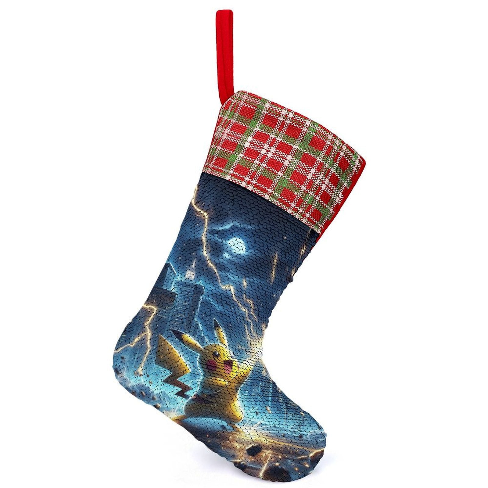 Pokémon-Pikachu Raichu Pichu36 Large Sequin Christmas Stockings ...