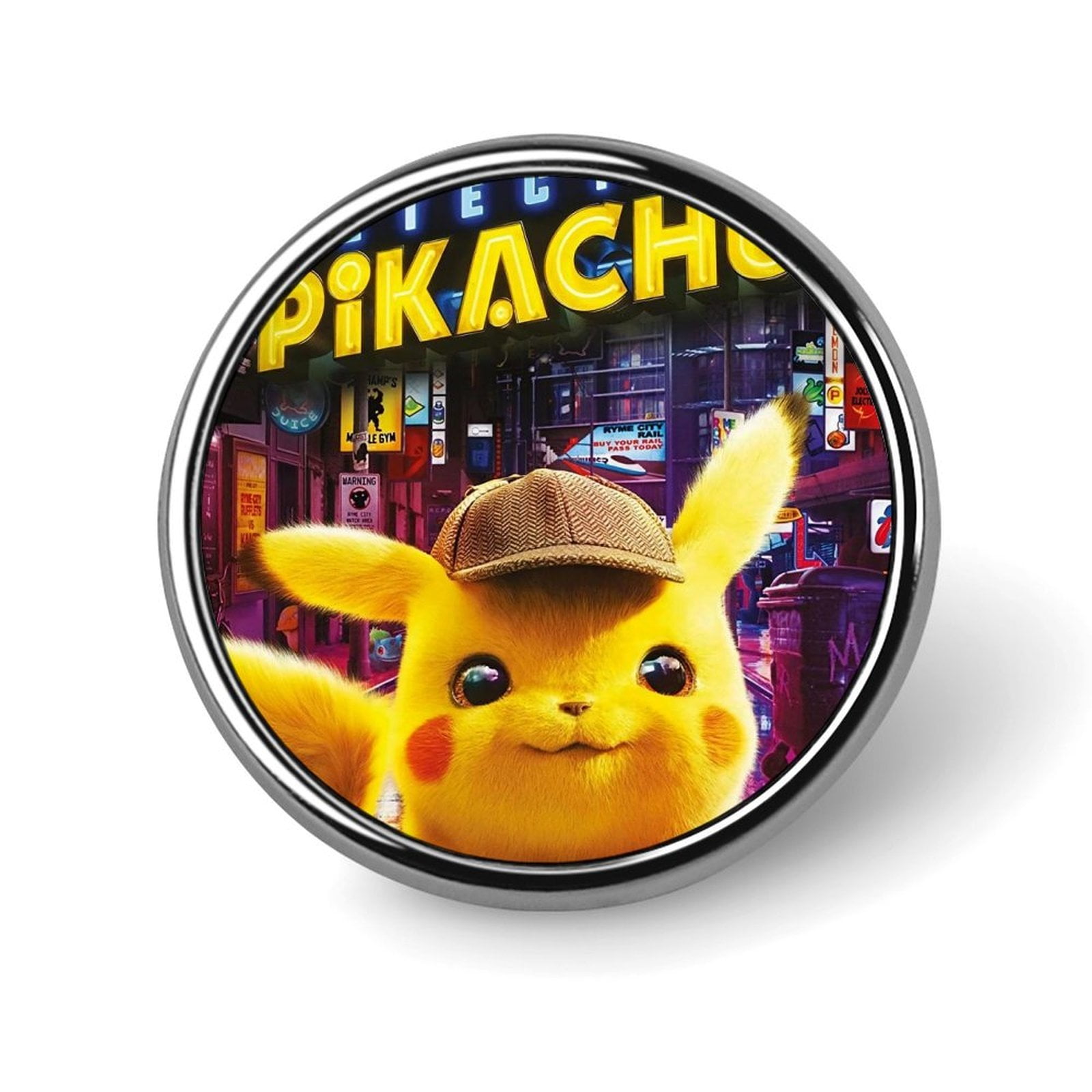 Pokémon Pikachu Raichu Pichu55 DIY Round Badge Aluminum Alloy Badges Fashionable Lapel Pin ...