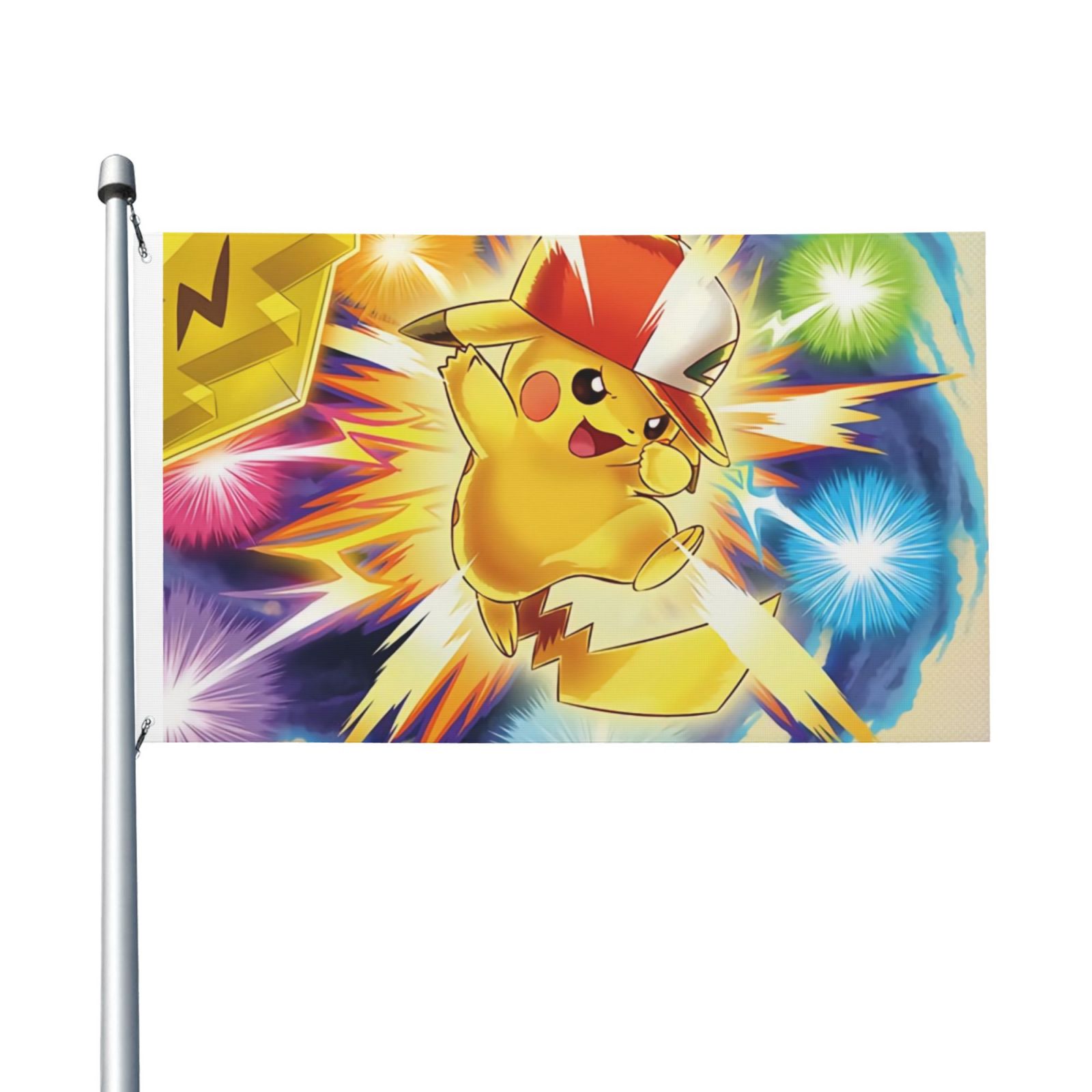 Pokémon Pikachu Raichu Pichu95 3x5ft Face Flag Fade Proof Holiday Fall ...