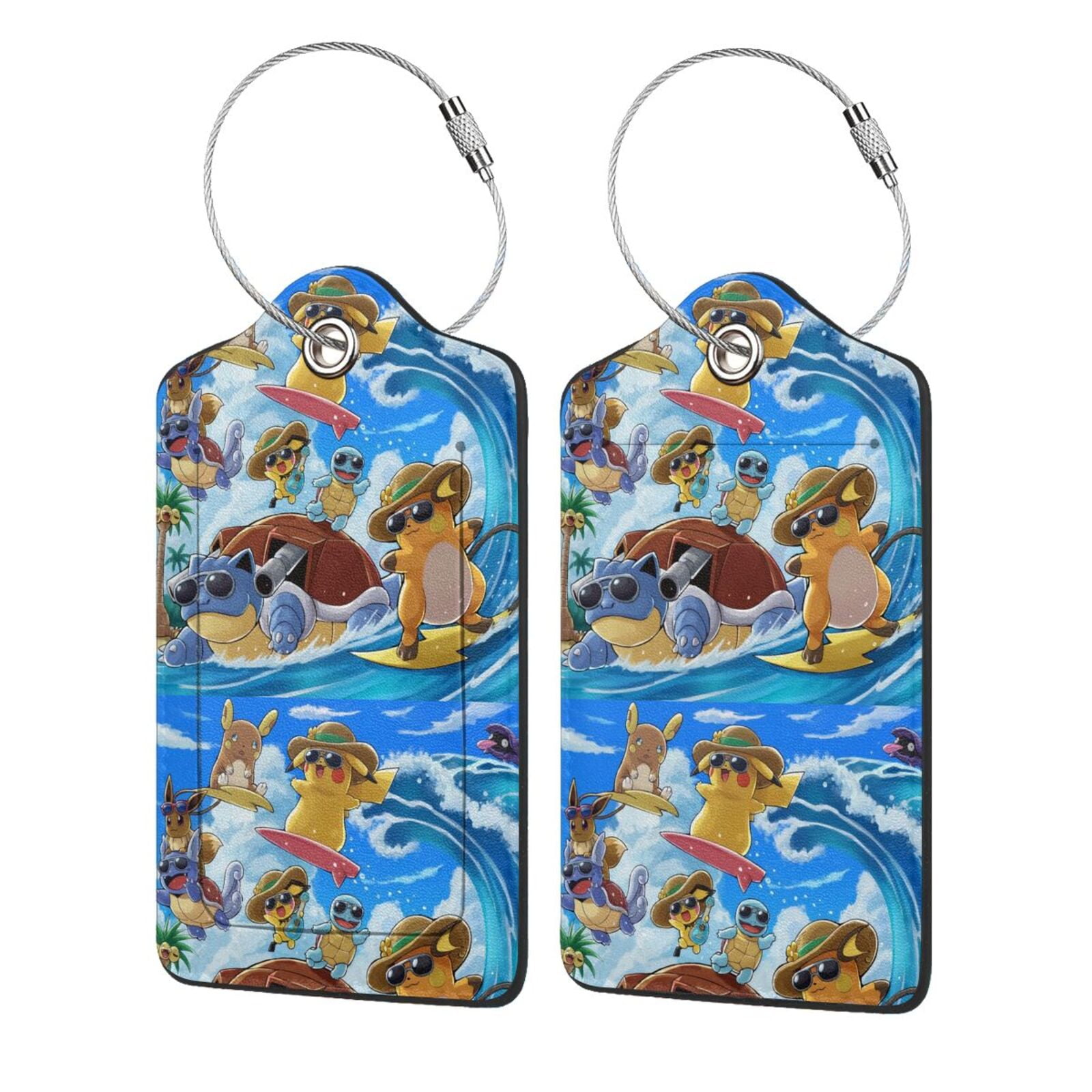 Pokémon Pikachu- Raichu Surfing Luggage Tags for Suitcases Travel ID ...