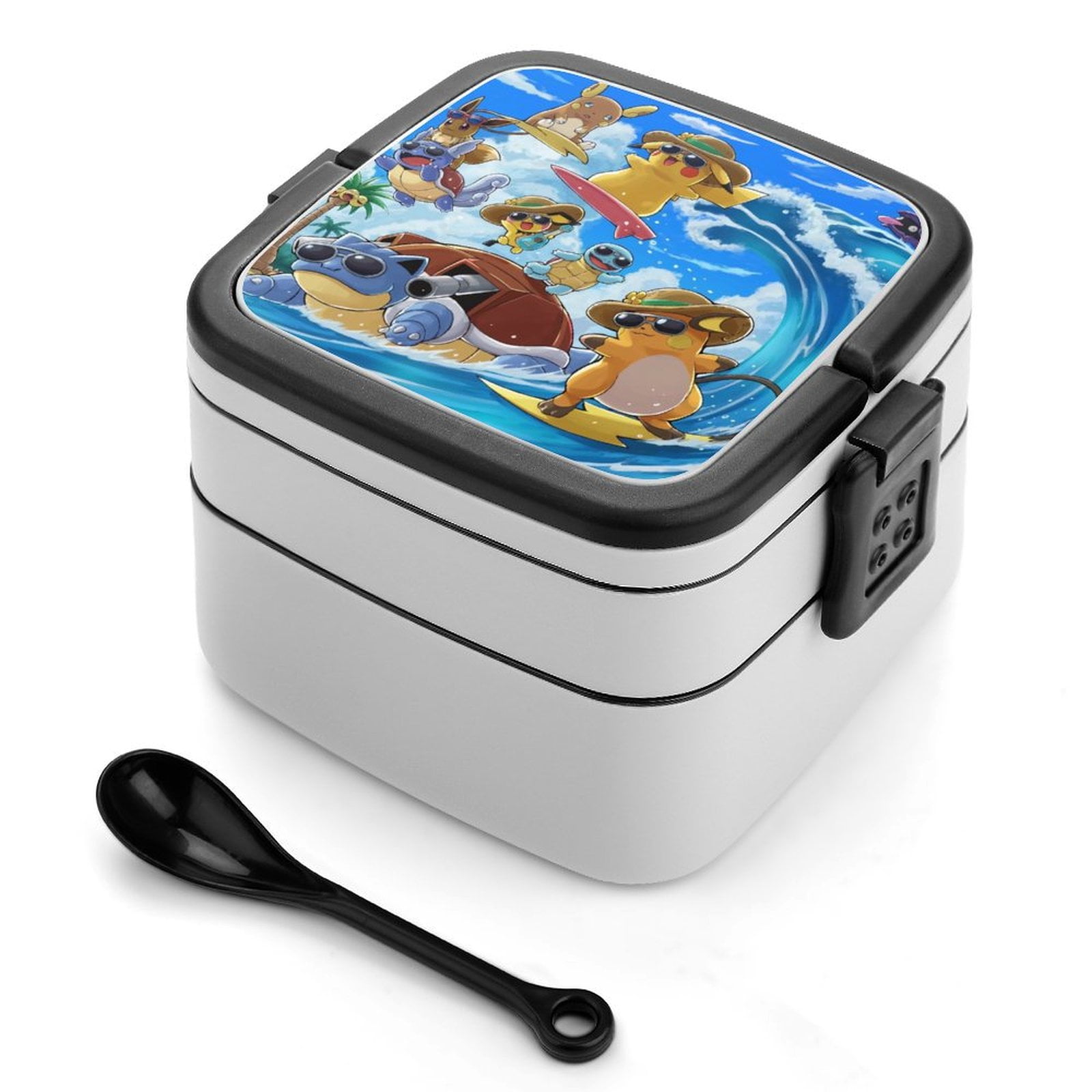 Pokémon Pikachu- Raichu Surfing Reusable Bento Boxes Lunch Box Double ...