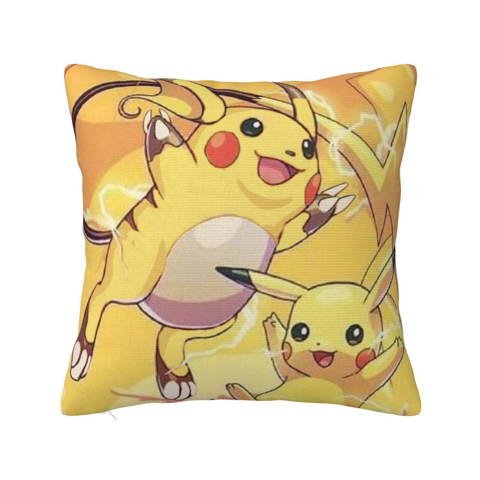 Pokémon-Pikachu & Raichu Throw Pillow Covers 18x18 Inch,Square Pillow ...