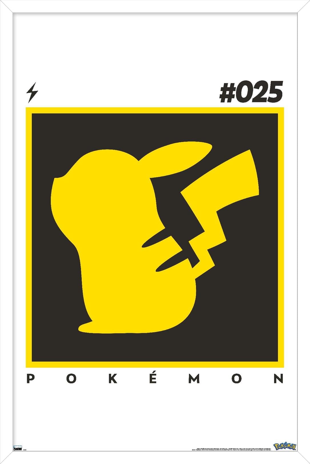 Pokemon - Pikachu Simple 25 Wall Poster, 14.725" x 22.375" Framed ...
