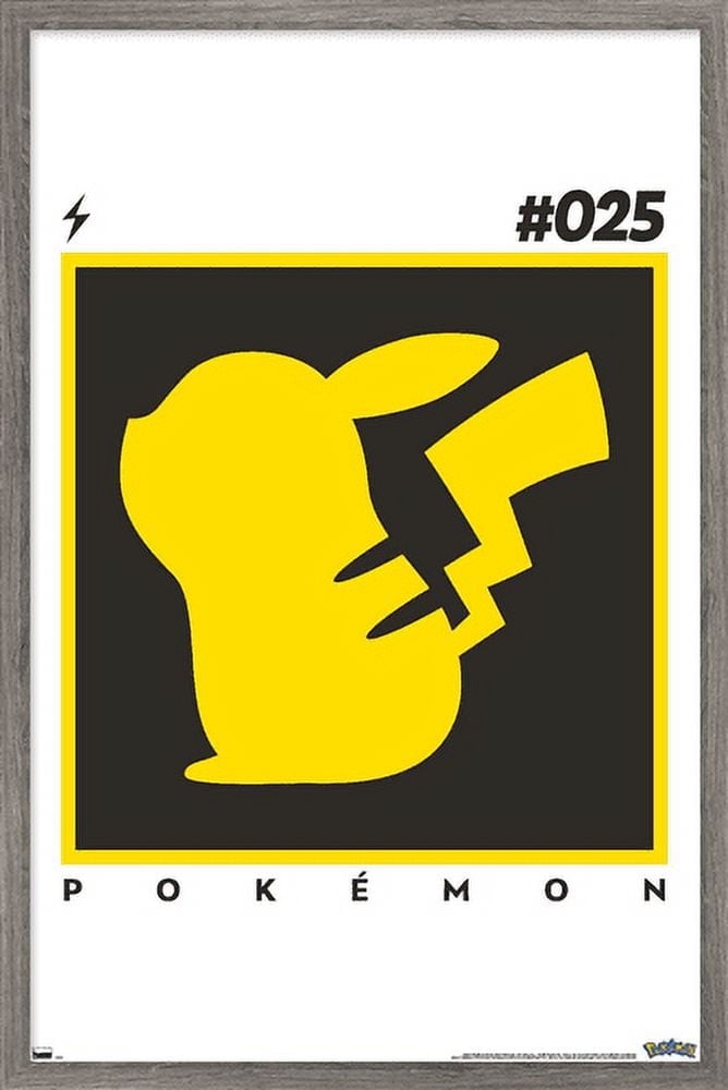 Pokemon - Pikachu Simple 25 Wall Poster, 22.375" x 34" Framed - Walmart.com