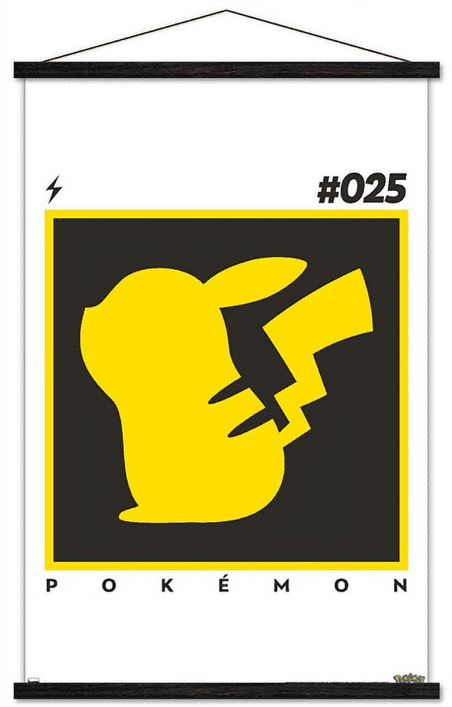 Pokemon - Pikachu Simple 25 Wall Poster with Magnetic Frame, 22.375" x ...