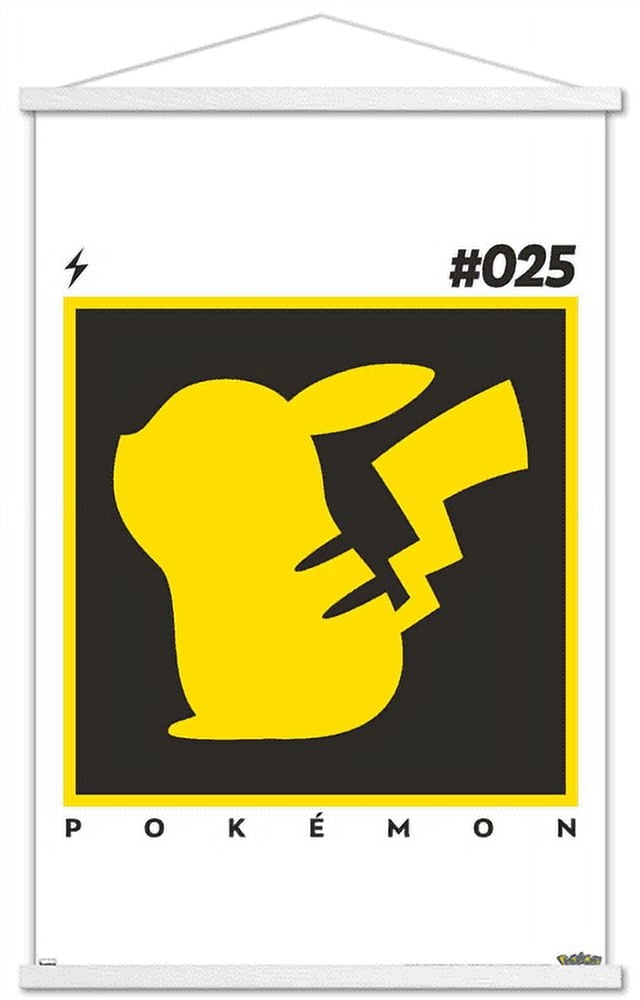 Pokemon - Pikachu Simple 25 Wall Poster with Magnetic Frame, 22.375" x ...