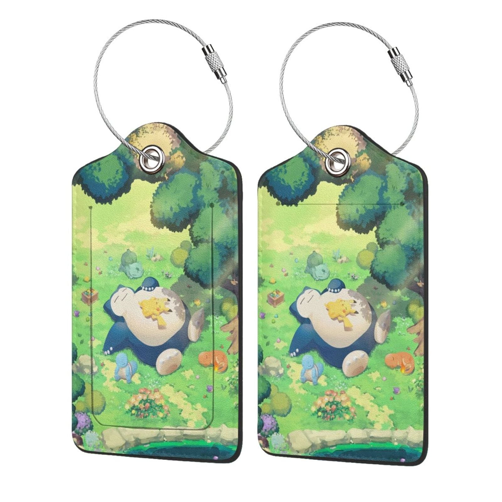 Pokémon-Pikachu Snorlax80 Luggage Tags for Suitcases Travel ID ...