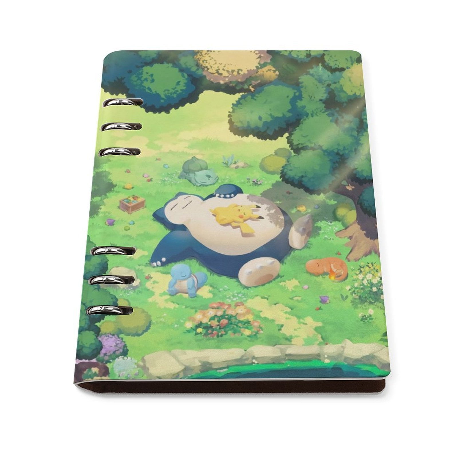Pokémon-Pikachu Snorlax80 Refillable Leather A5 Loose Leaf Notebook ...