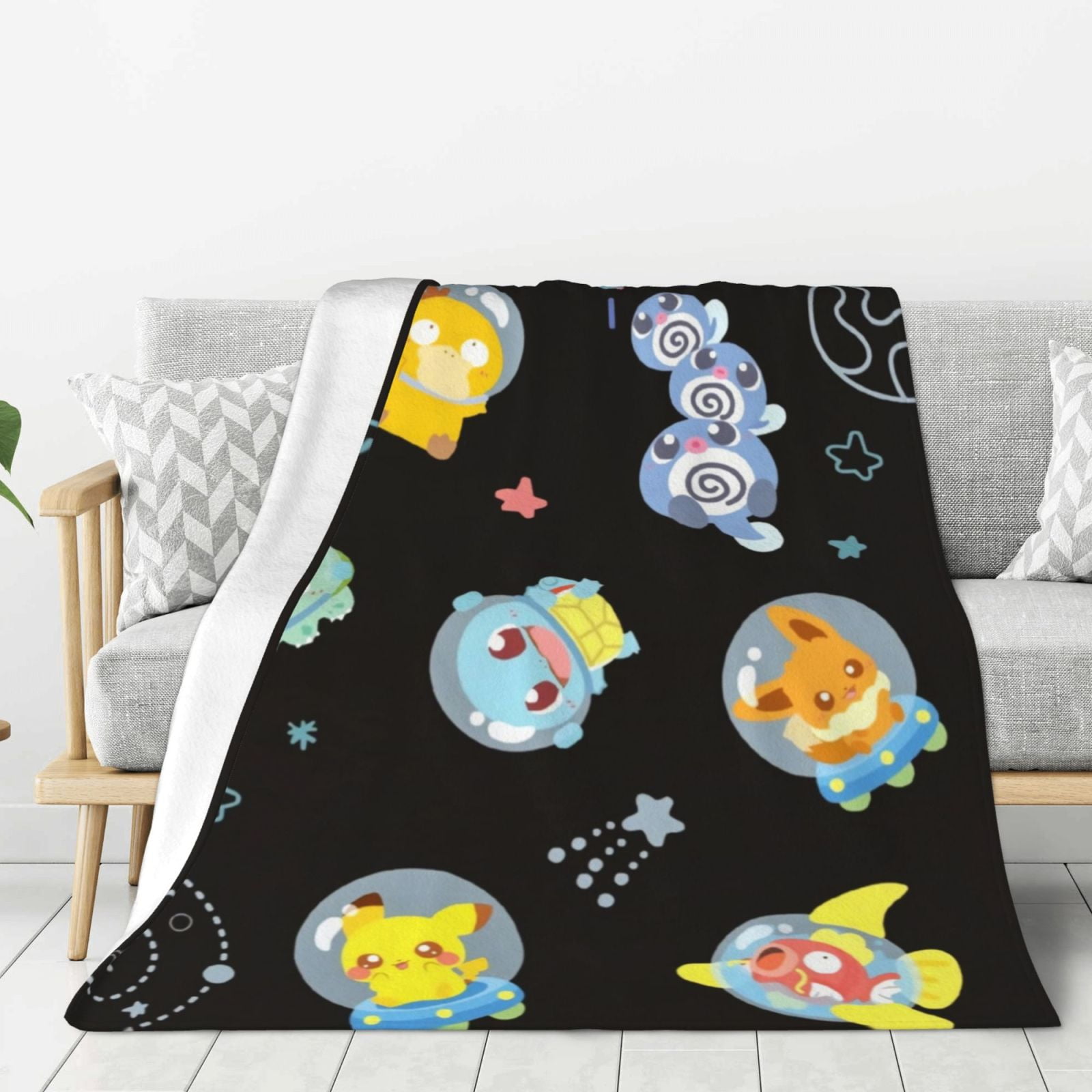 Pokémon-Pikachu Squirtle Bulbasaur Psyduck Eevee Blankets for Couch ...