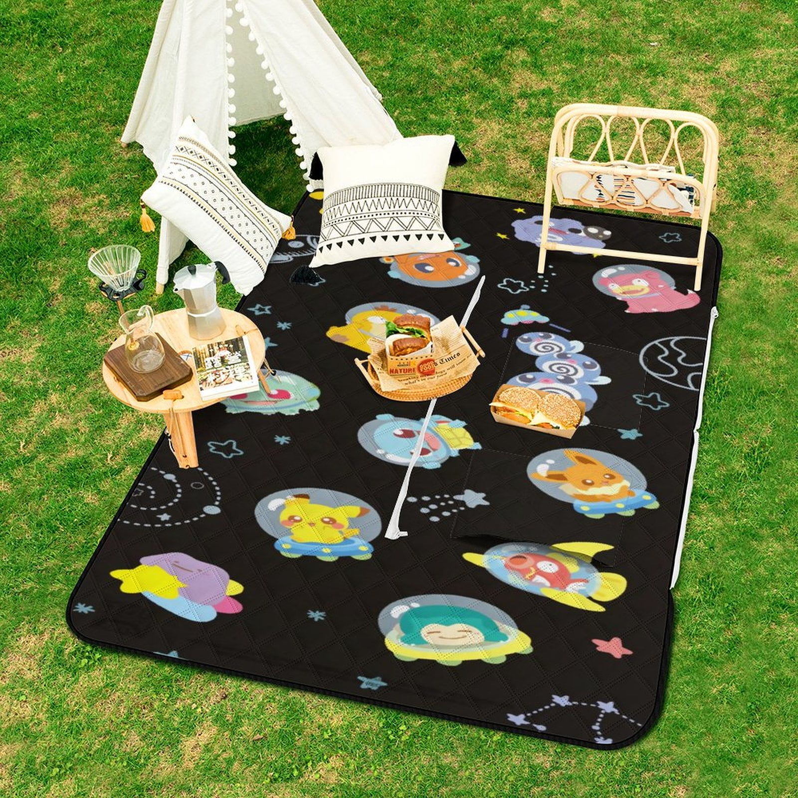 Pokémon-Pikachu Squirtle Bulbasaur Psyduck Eevee Extra Large Picnic ...