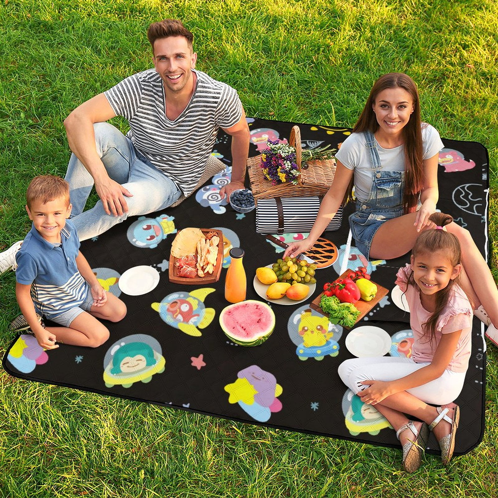 Pokémon-Pikachu Squirtle Bulbasaur Psyduck Eevee Extra Large Picnic ...