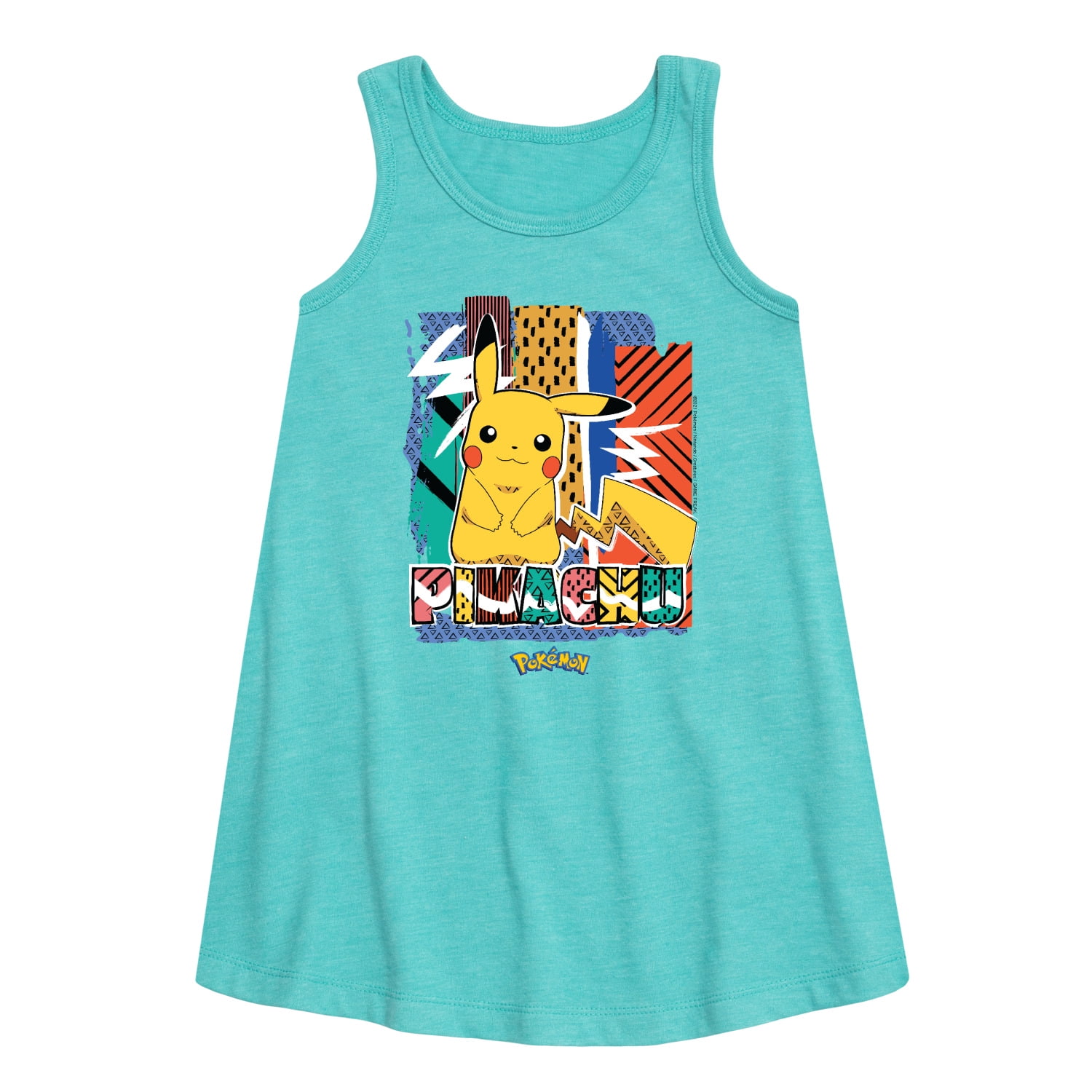 Pokémon - Pikachu Summer Pattern - Youth Girls A-line Dress - Walmart.com