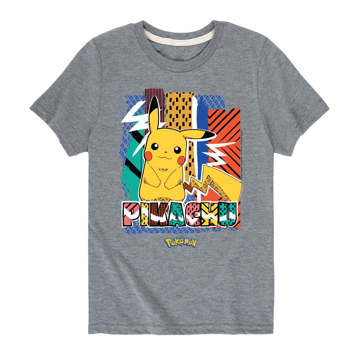 Pokémon - Pikachu Summer Pattern - Youth Short Sleeve Graphic T-Shirt - Walmart.com