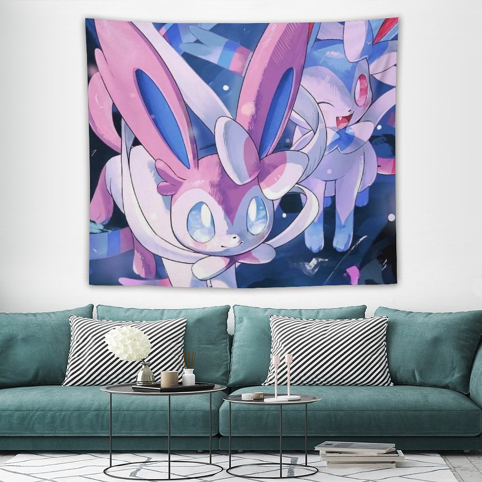 Pokémon Pikachu Sylveon Tapestry,Pokémon Pikachu Sylveon Poster for ...