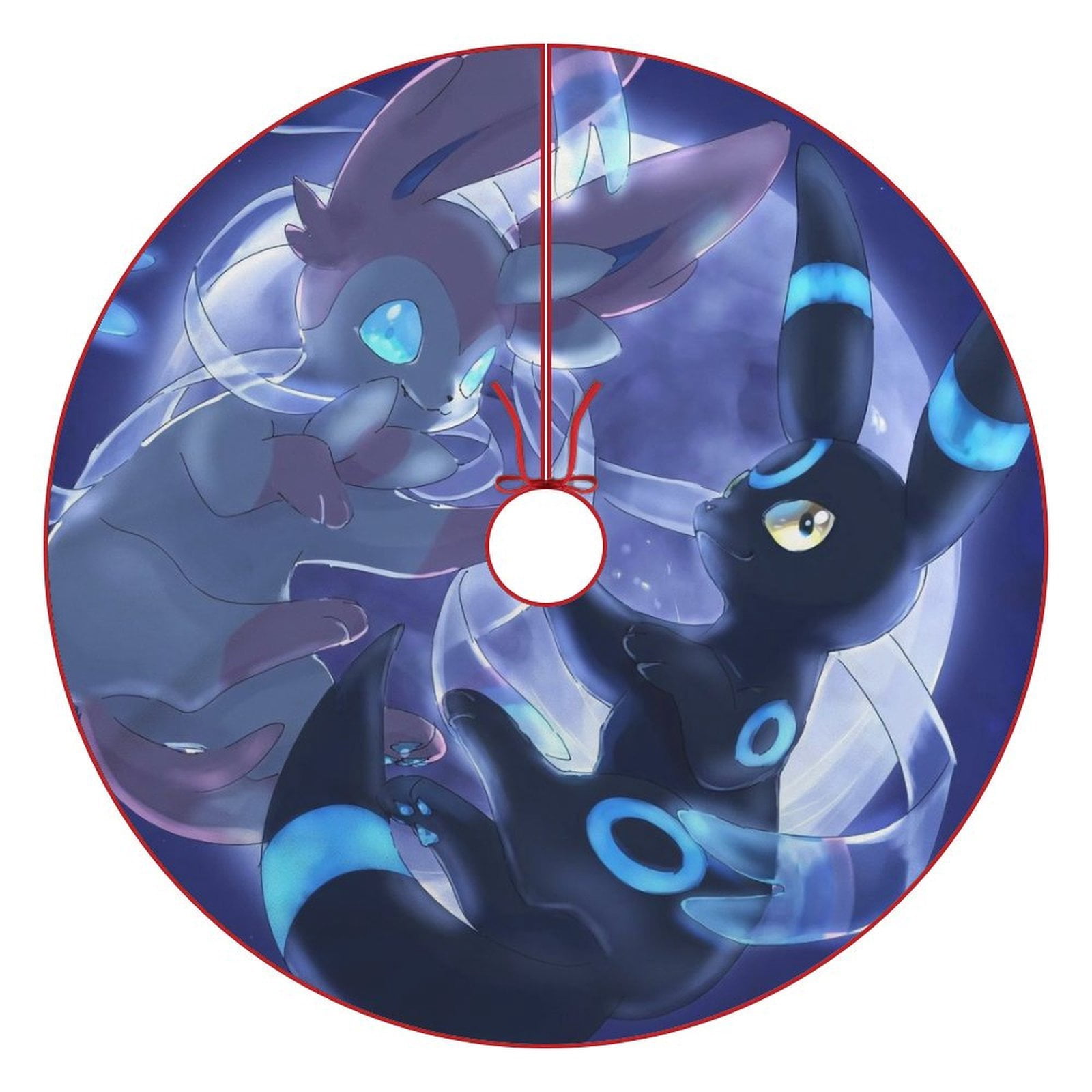 Pokémon Pikachu Sylveon Umbreon2 Large Merry Christmas Tree Skirt ...
