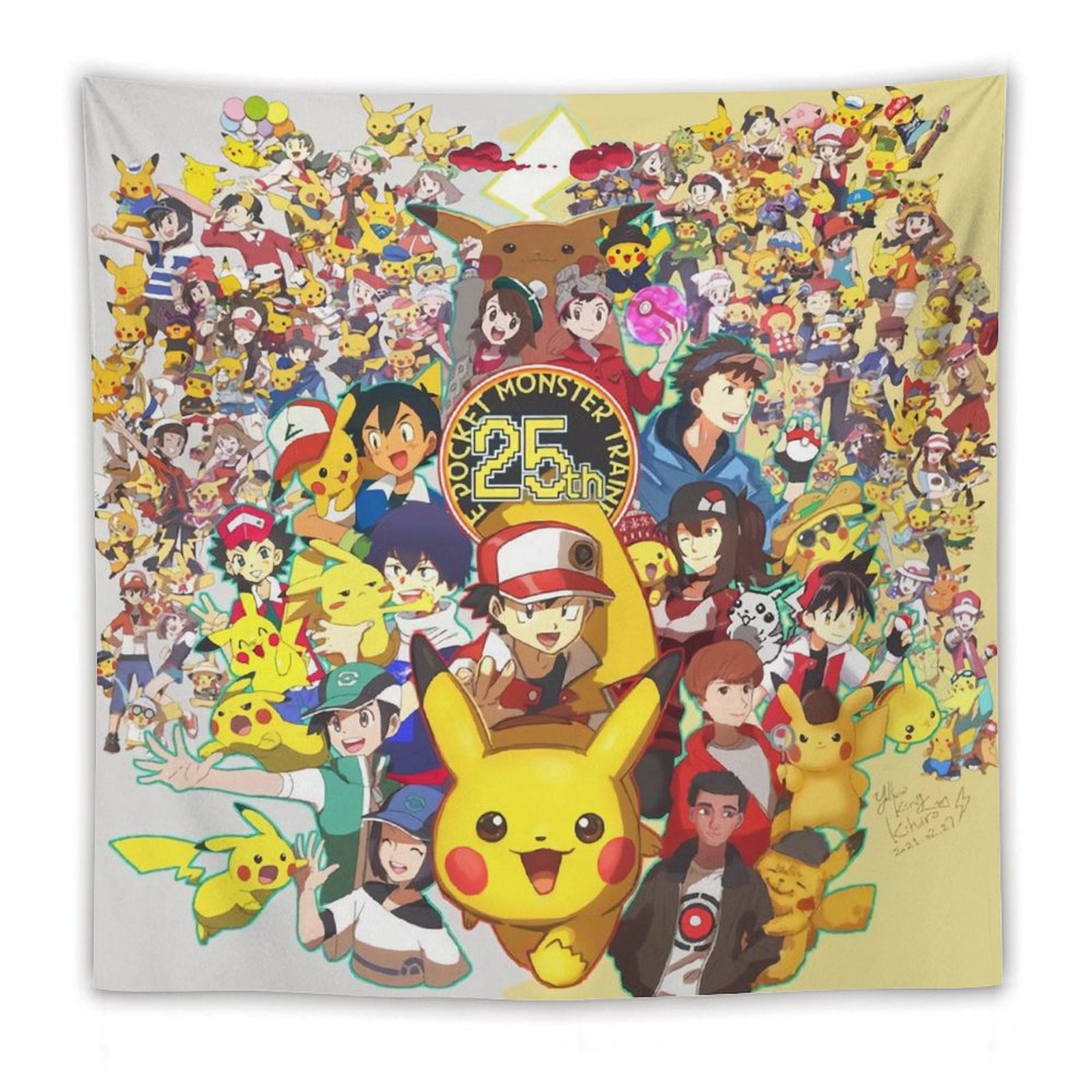 Pokémon-Pikachu Tapestry,Pokémon-Pikachu Poster for Bedroom Girls Boys ...