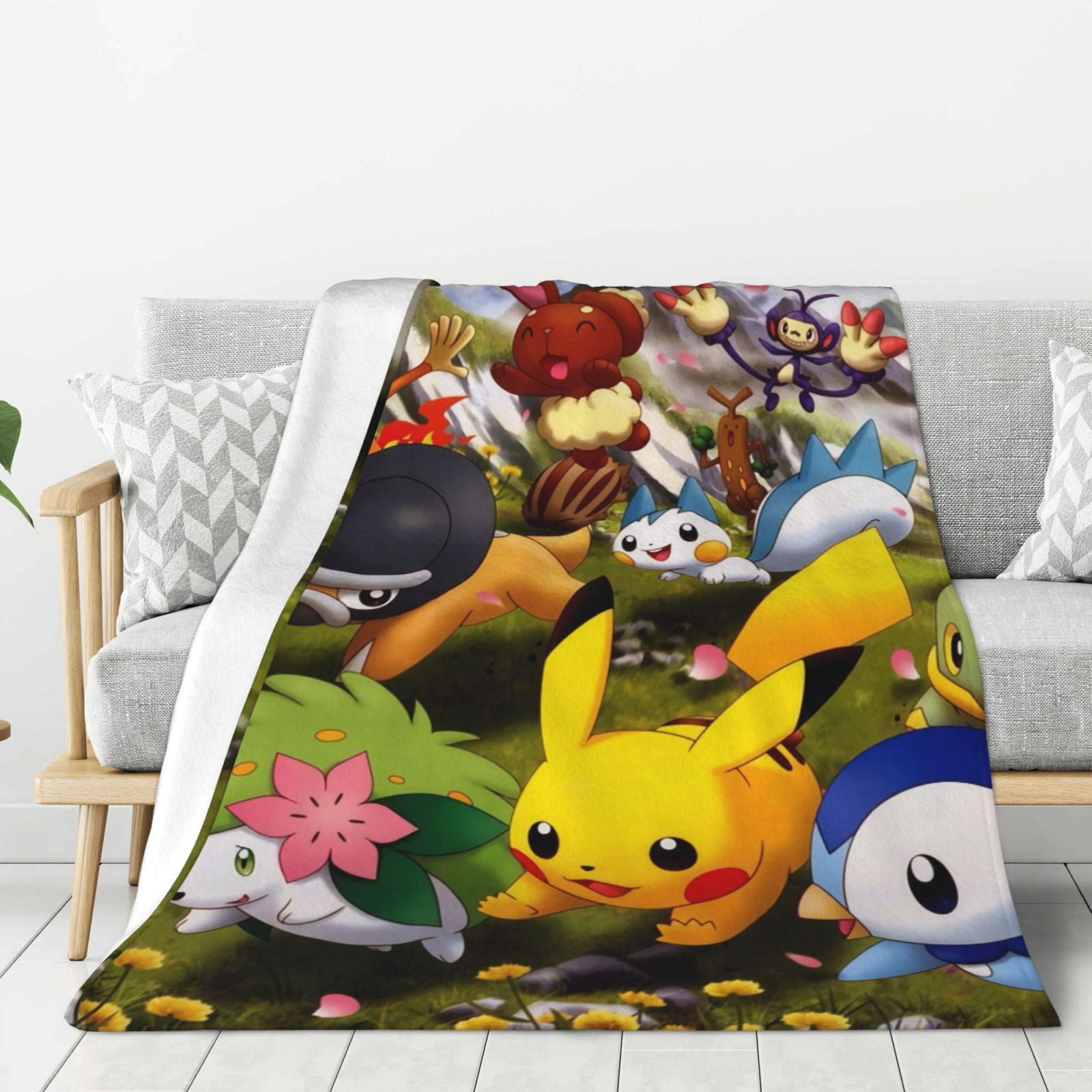 Pokémon Pikachu Throw Blanket for Couch - Thick and Warm Blanket for ...