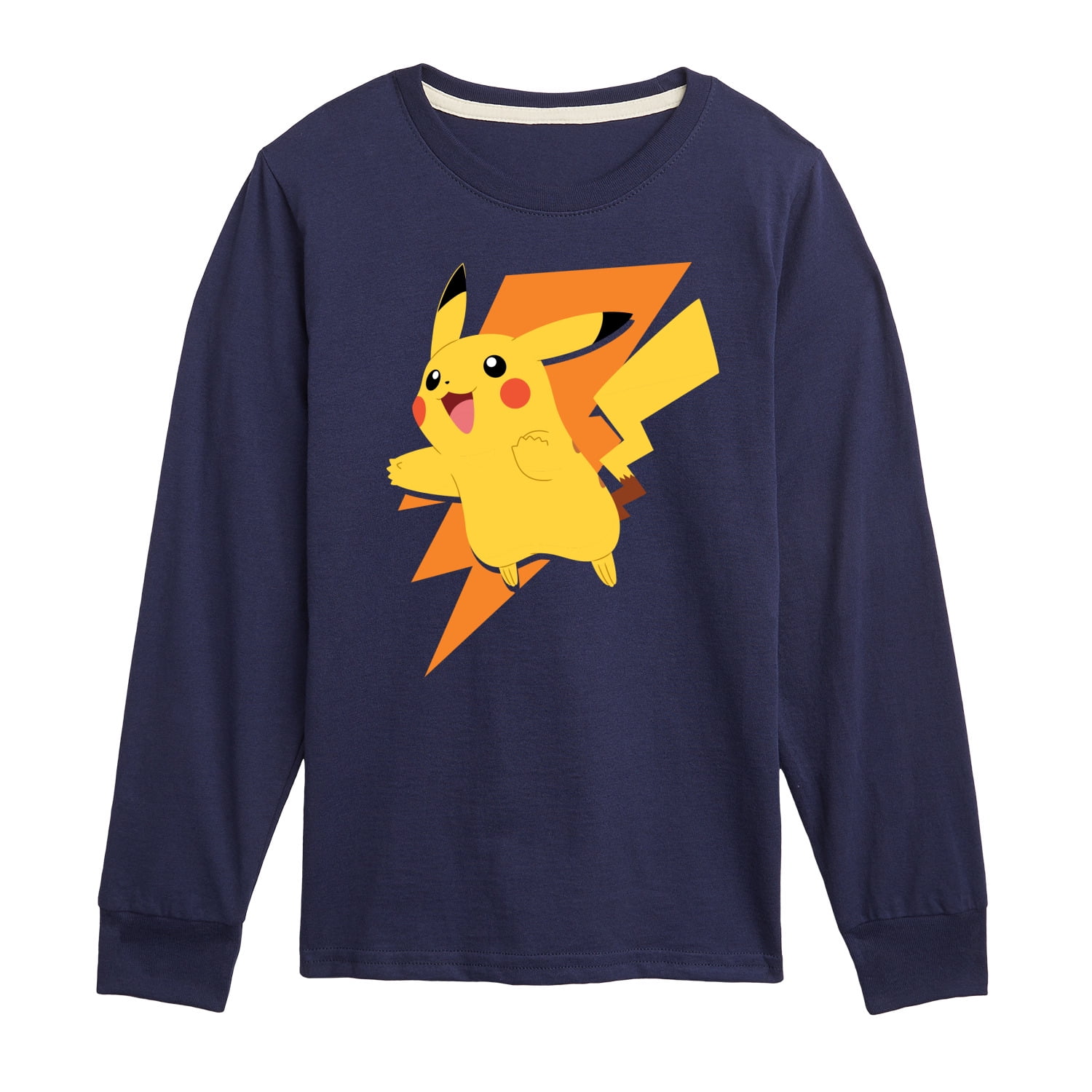Pokémon - Pikachu Thunderbolt - Youth Long Sleeve Graphic T-Shirt ...