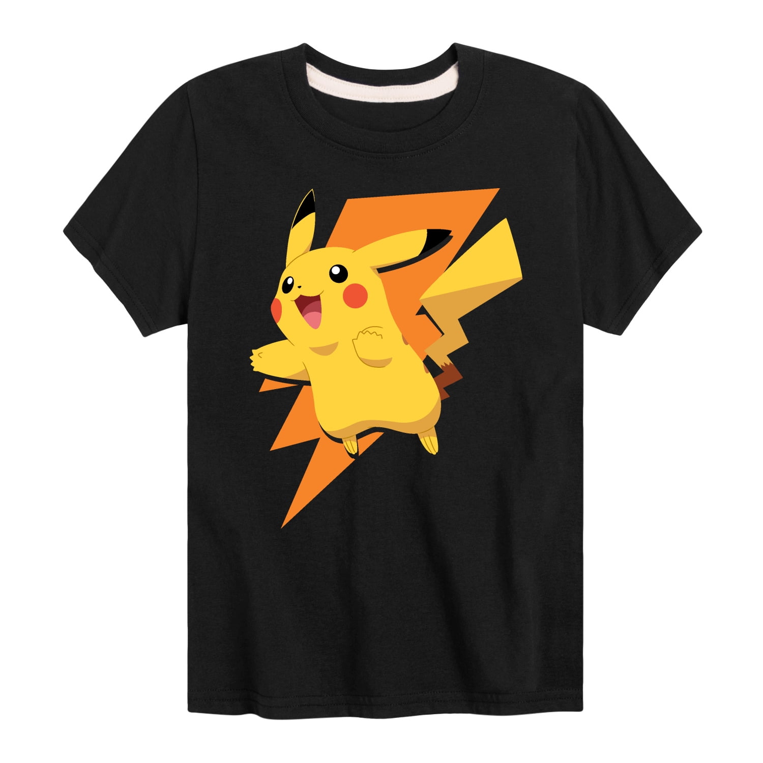Pokémon - Pikachu Thunderbolt - Youth Short Sleeve Graphic T-Shirt ...