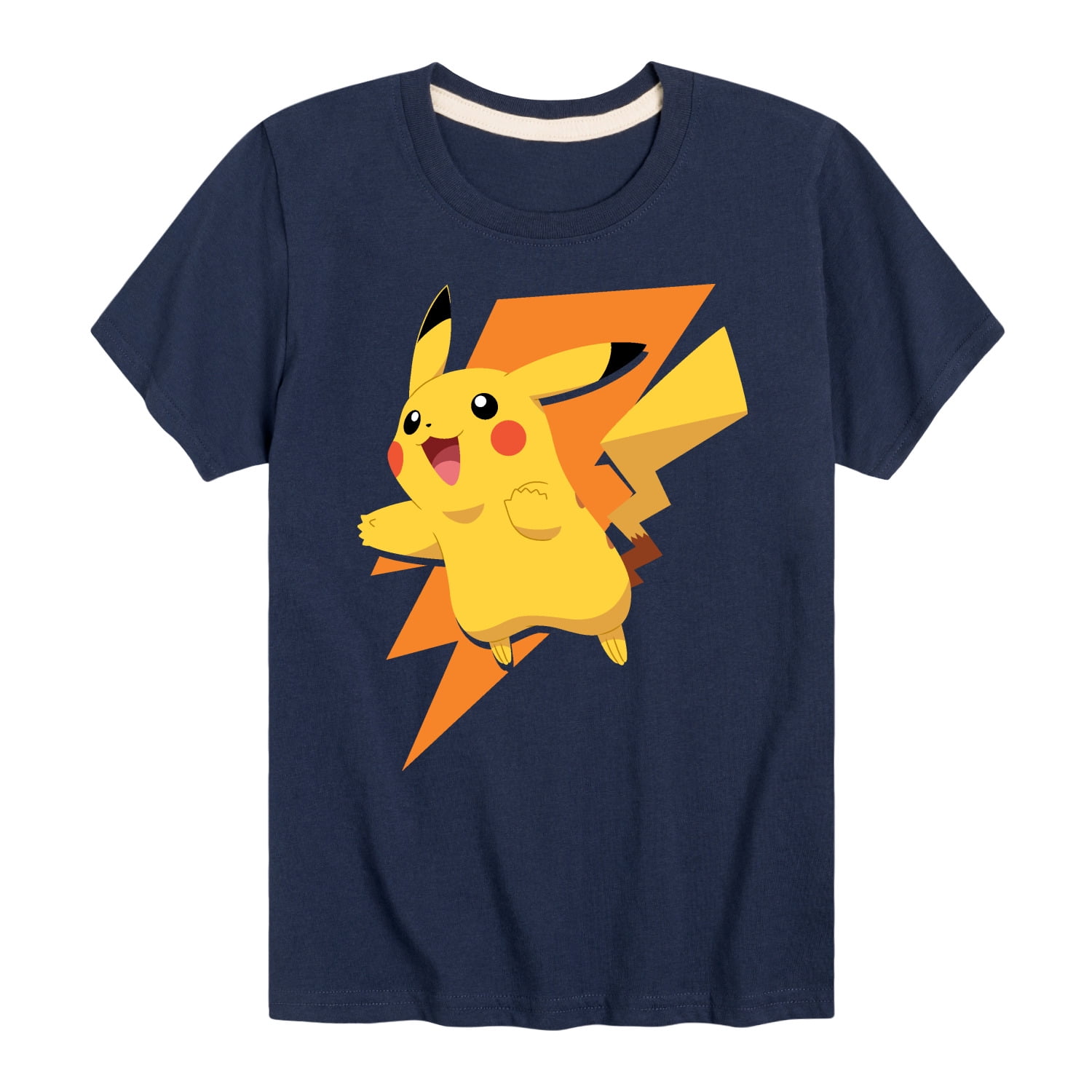Pokémon - Pikachu Thunderbolt - Youth Short Sleeve Graphic T-Shirt ...