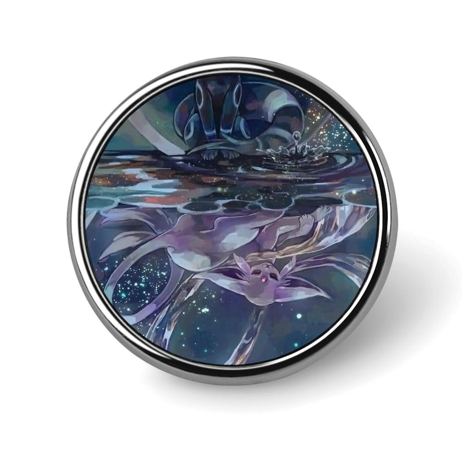 Pokémon Pikachu Vaporeon DIY Round Badge Aluminum Alloy Badges ...