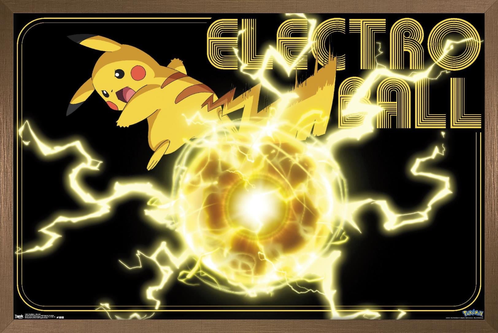 Pokemon - Pikachu Wall Poster, 22.375" x 34", Framed - Walmart.com