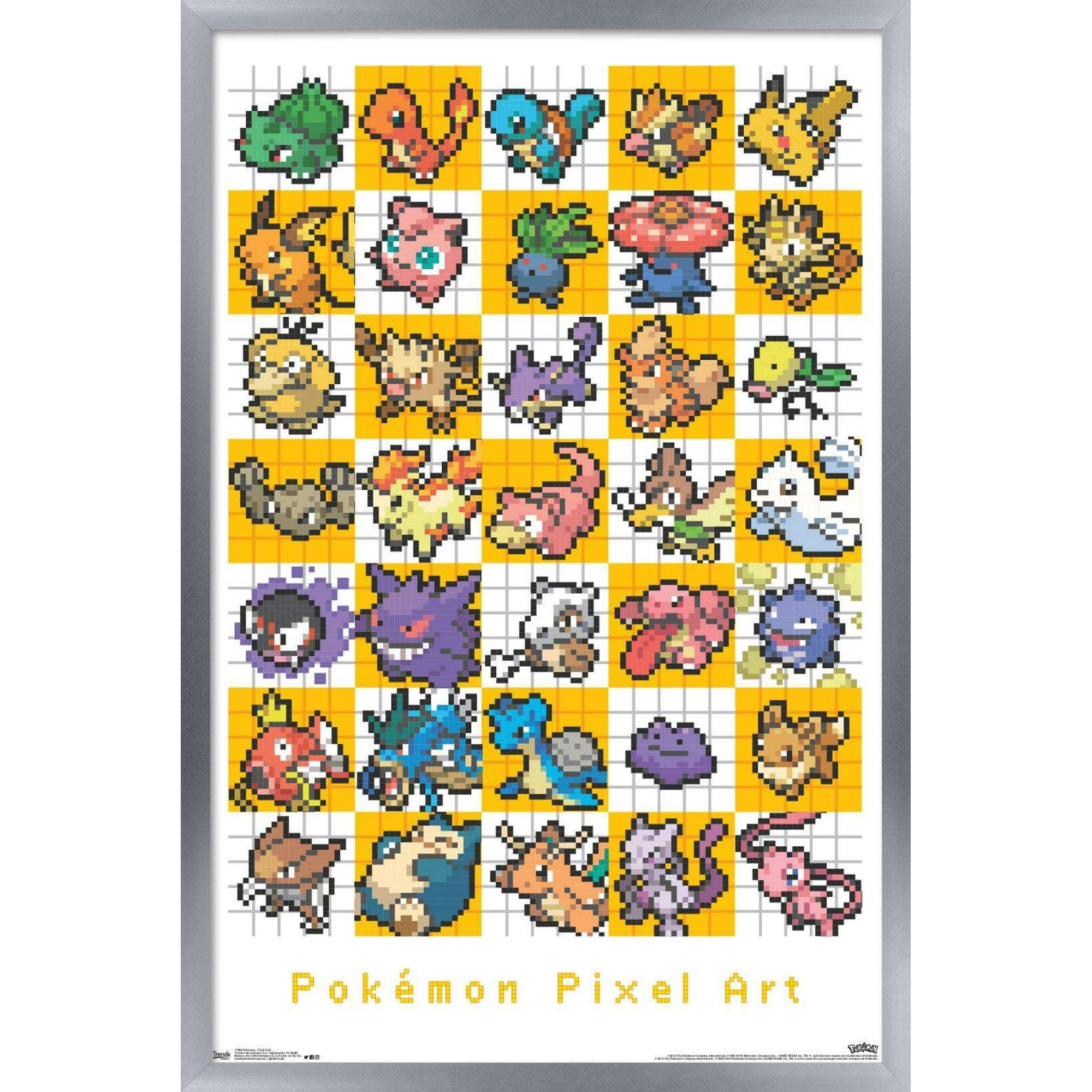 Simple Pixel Art On Grid Pokemon