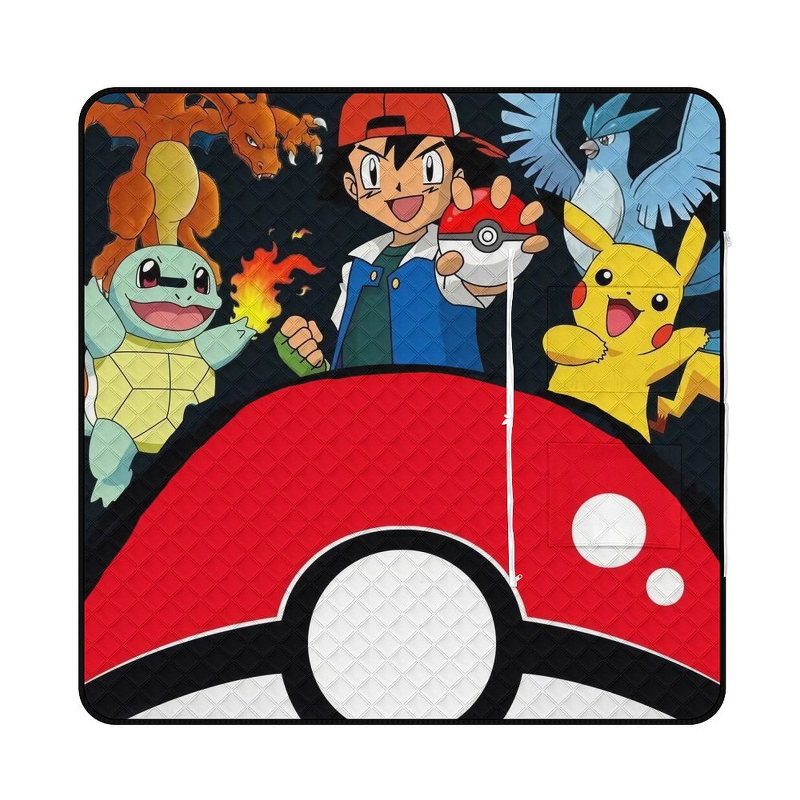 Pokémon Poké Ball Vintage Classic Red & White Logo Picnic Blanket ...