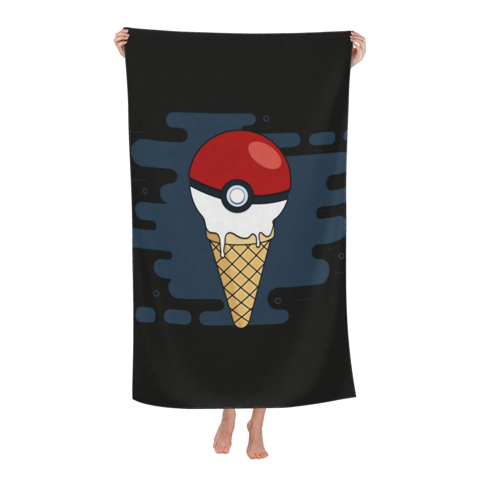 Pokémon- Pokeball Pikachu Ice Cream Bath Towels for Kids Adults,Pokémon ...