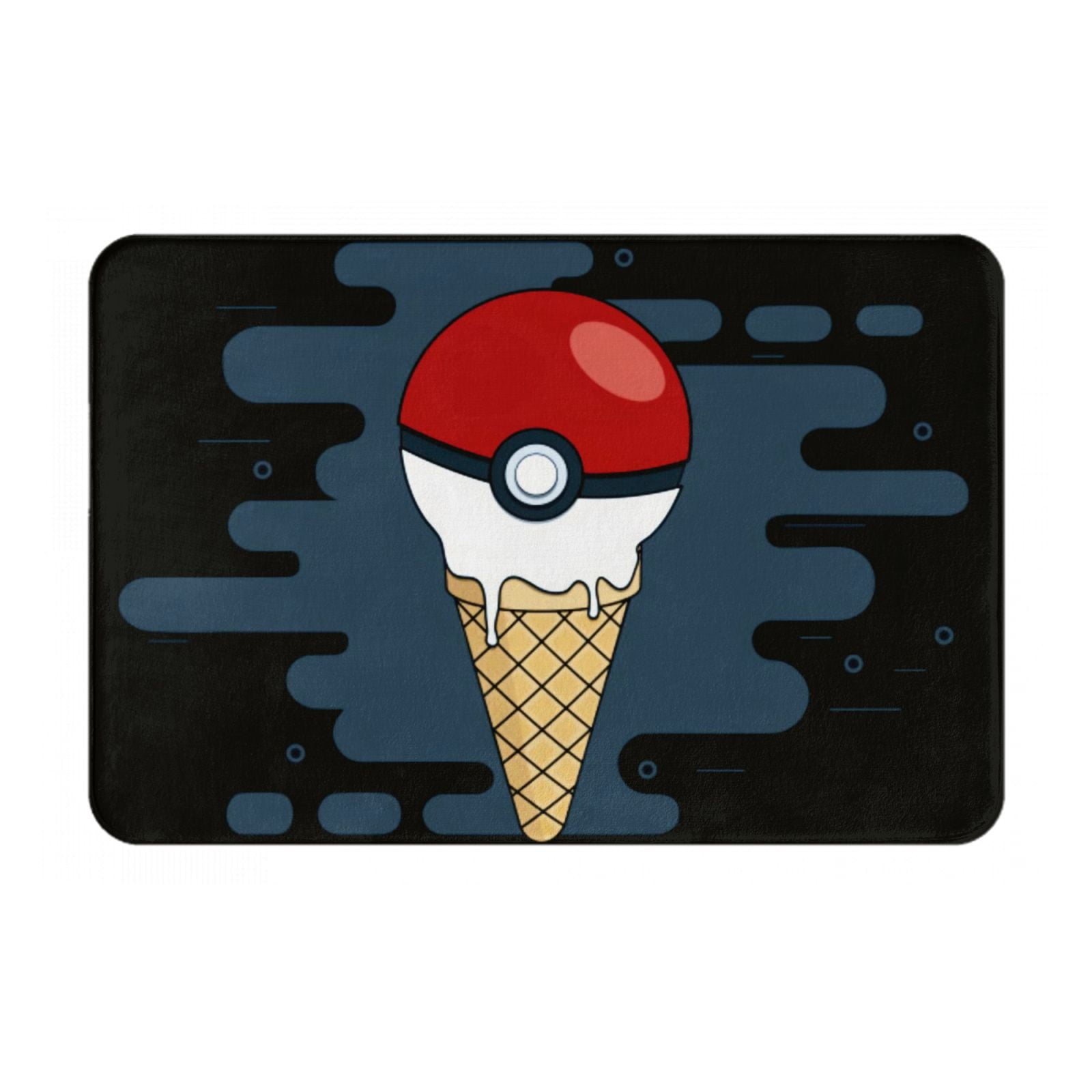 Pokémon- Pokeball Pikachu Ice Cream Bathroom Rugs Mat 24x16,Extra Soft ...