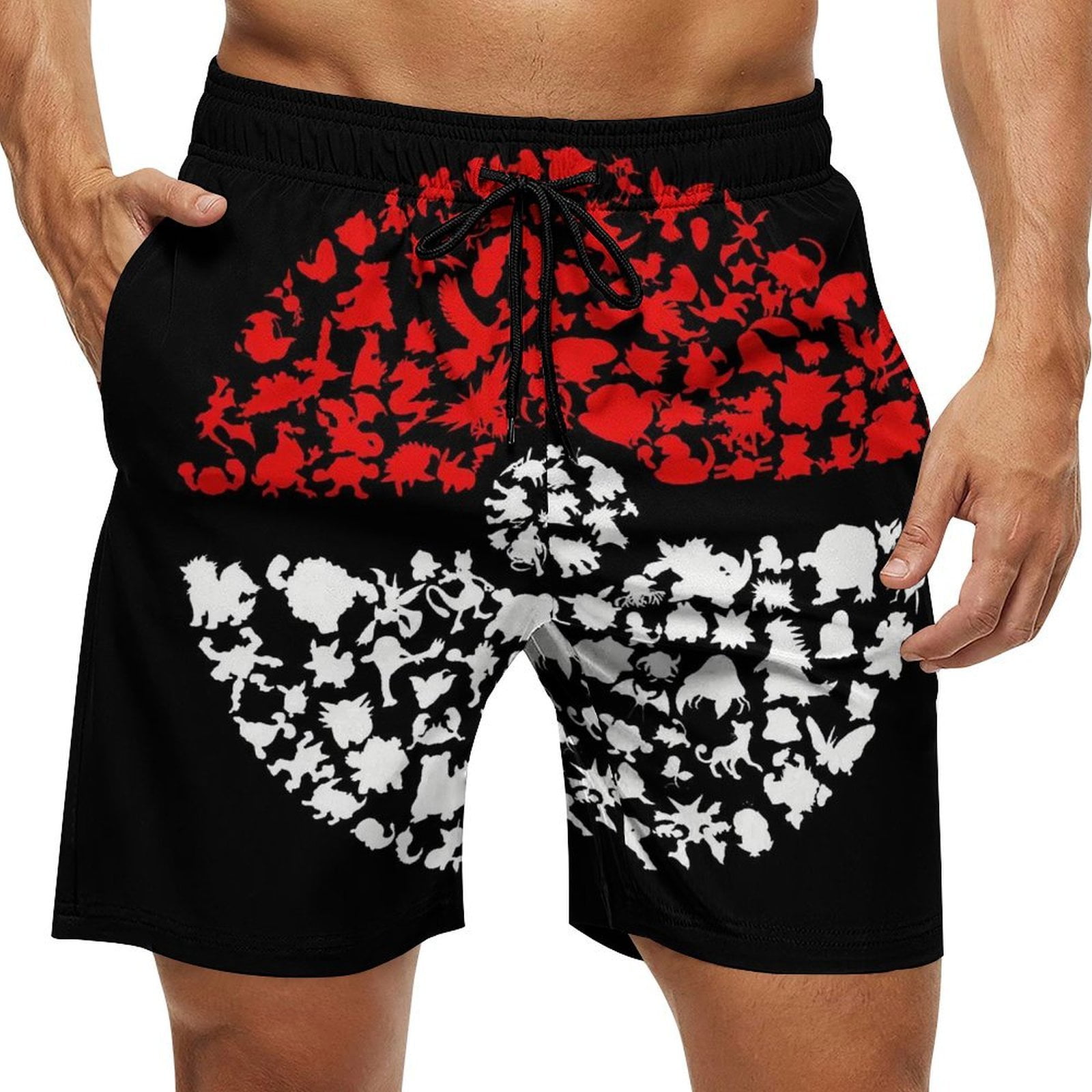 Pokémon - Pokeball Pikachu Men's Swim Trunks Quick Dry Bathing Suit ...