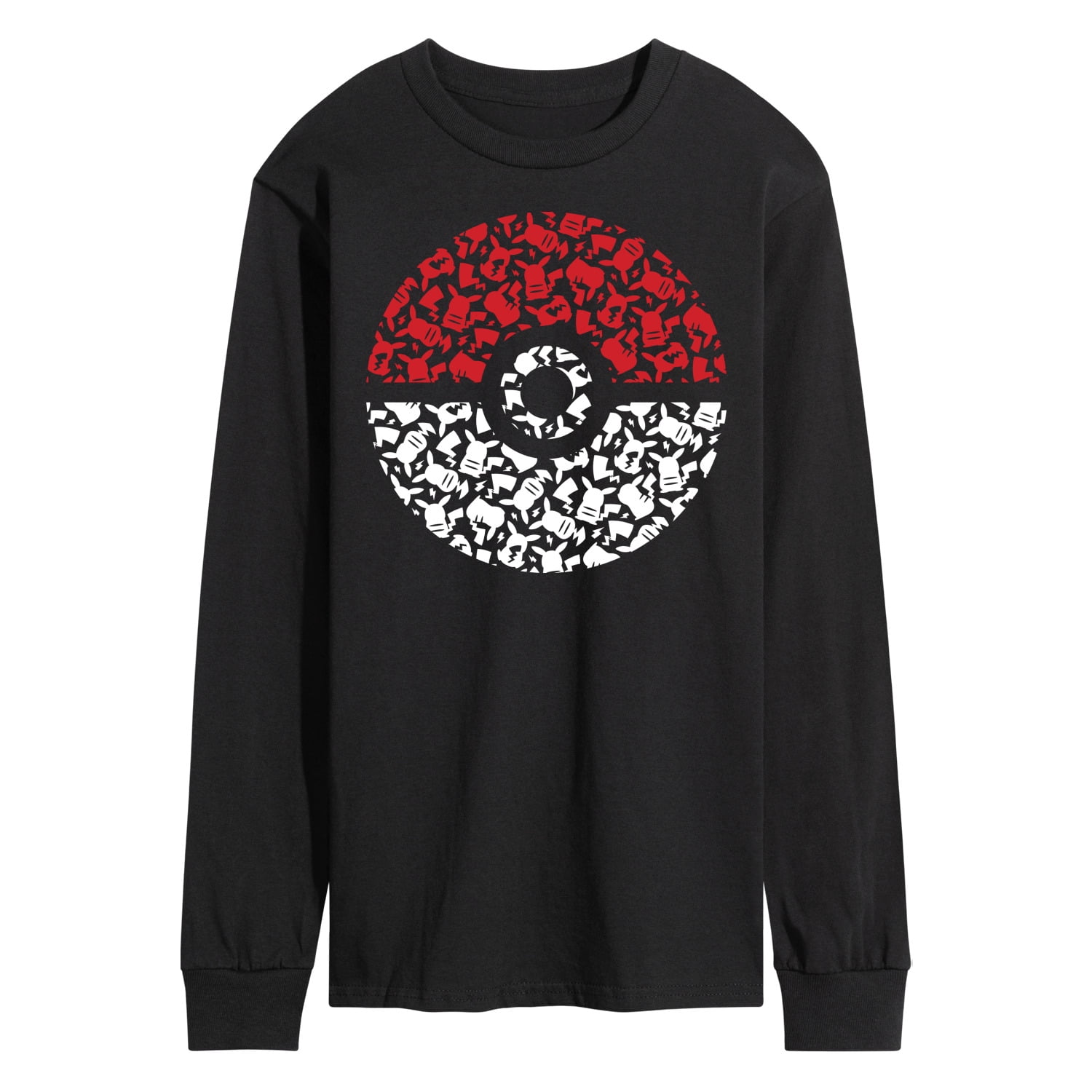 Pokémon - Pokeball Pikachu Pattern - Men's Long Sleeve T-Shirt ...