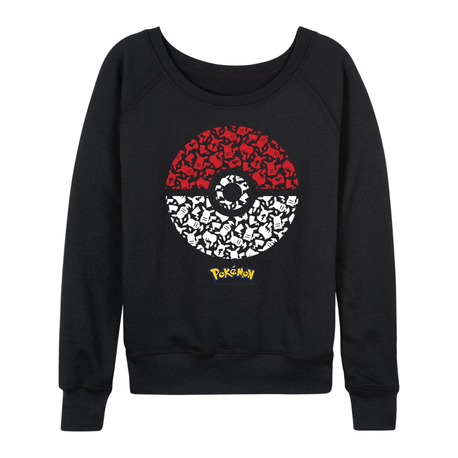 Pokémon - Pokeball Pikachu Pattern - Women's Lightweight French Terry ...