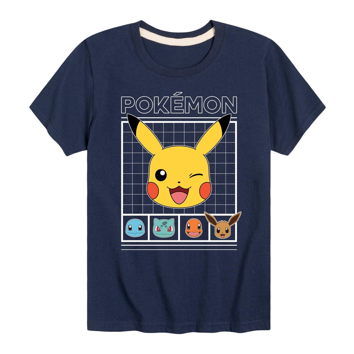 Pokémon - Pokemon Character Grid - Boy's Youth Short Sleeve Graphic T ...