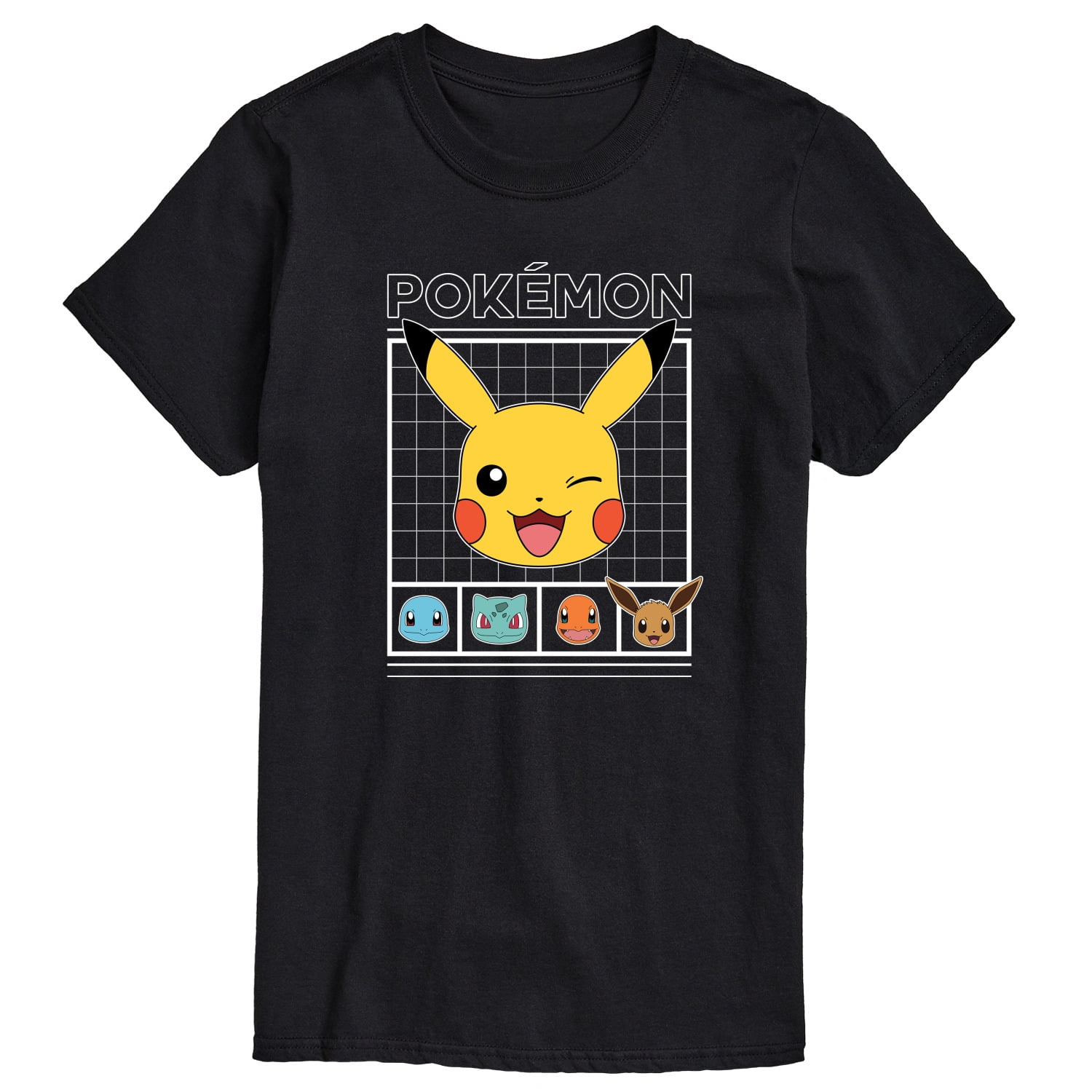 Pokémon - Pokemon Character Grid - Men's Short Sleeve Graphic T-Shirt ...