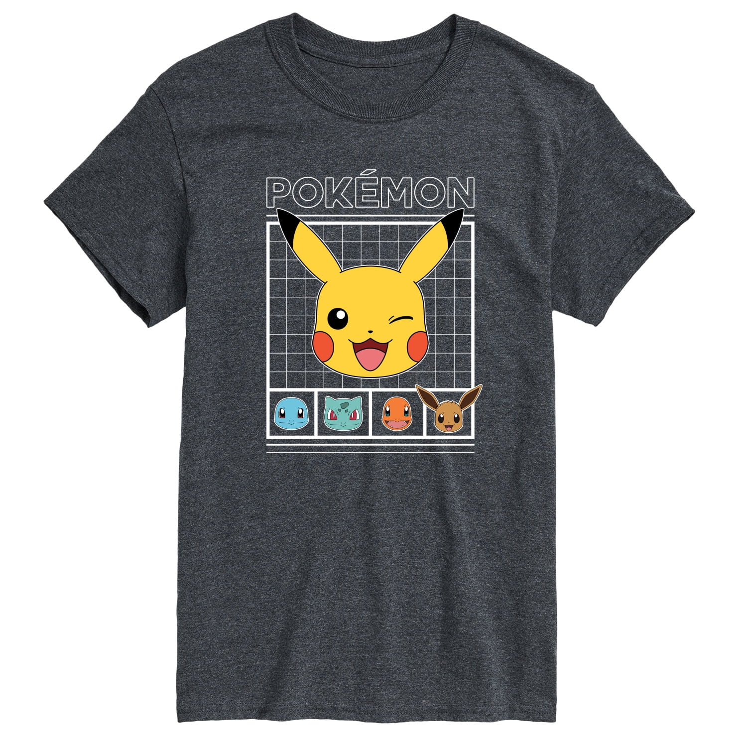 Pokémon - Pokemon Character Grid - Men's Short Sleeve Graphic T-Shirt ...