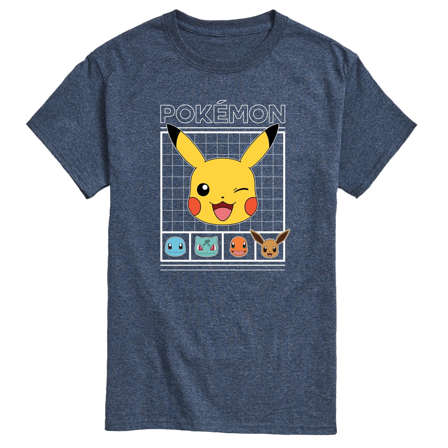Pokémon - Pokemon Character Grid - Men's Short Sleeve Graphic T-Shirt ...