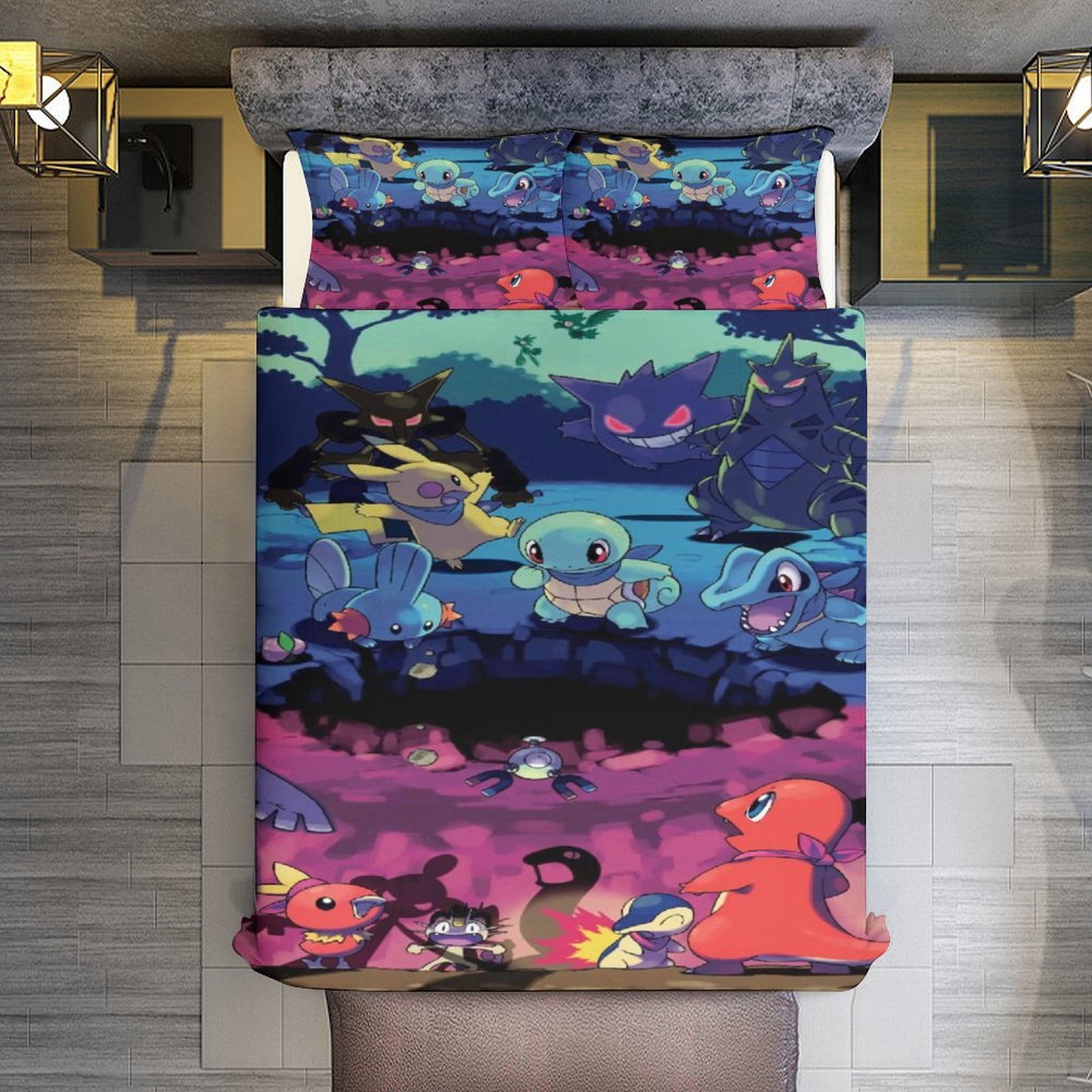 Pokémon Pokemon-Pikachu Queen Sheet Set for Kids and Adults,Soft Duvet ...