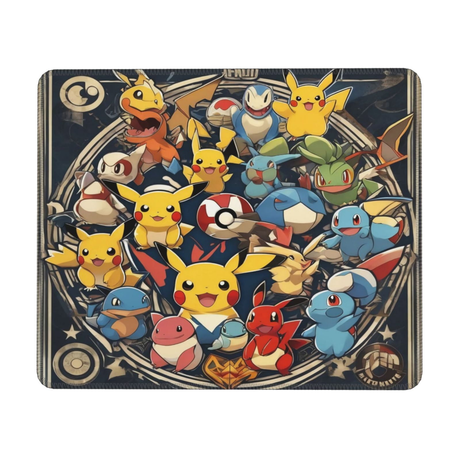 Pokémon Poster Mouse Pad,Computer Mouse Mat with Anti-Slip Rubber Base ...
