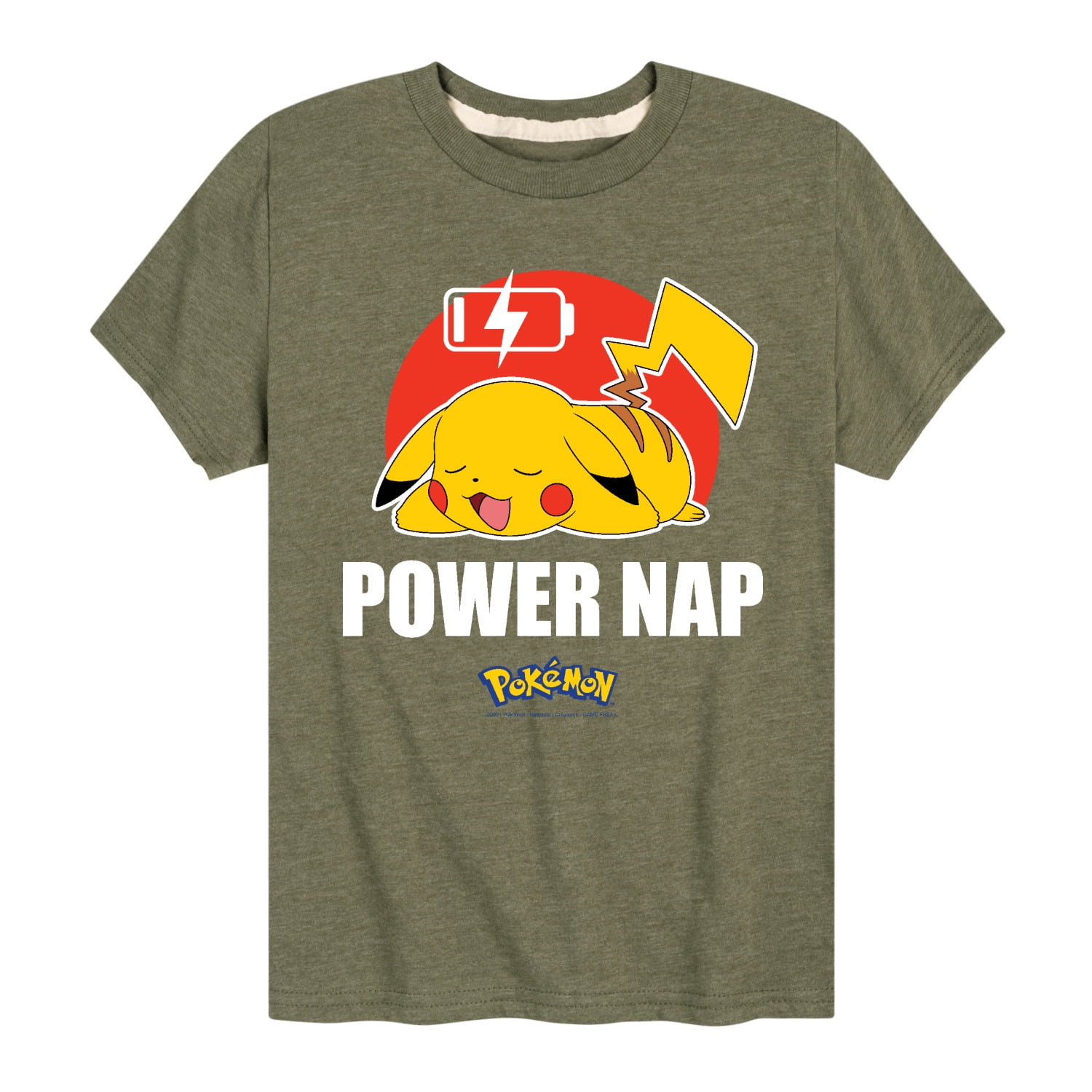 Pokémon - Power Nap - Youth Short Sleeve Graphic T-Shirt - Walmart.com