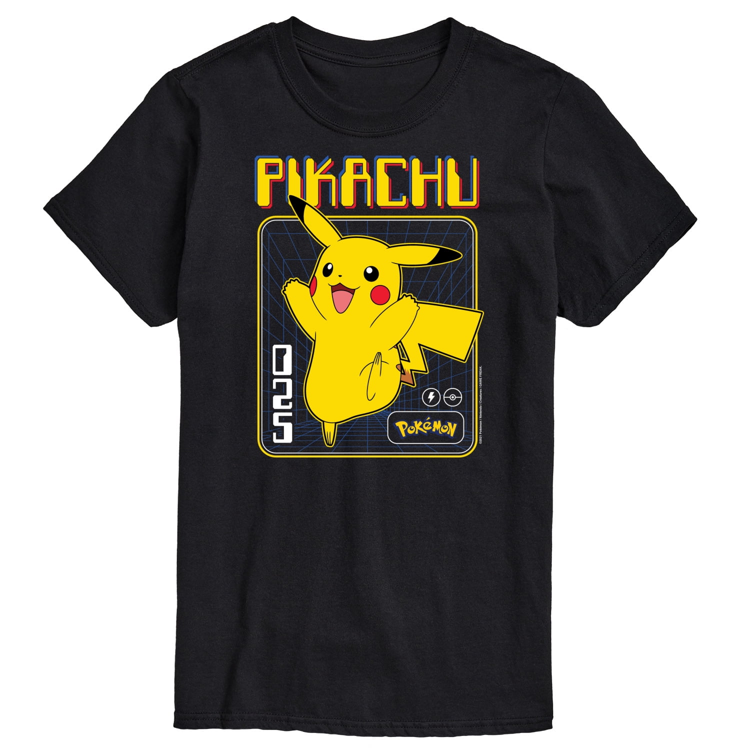 Pokémon - Retro Pikachu - Men's Short Sleeve Graphic T-Shirt - Walmart.com