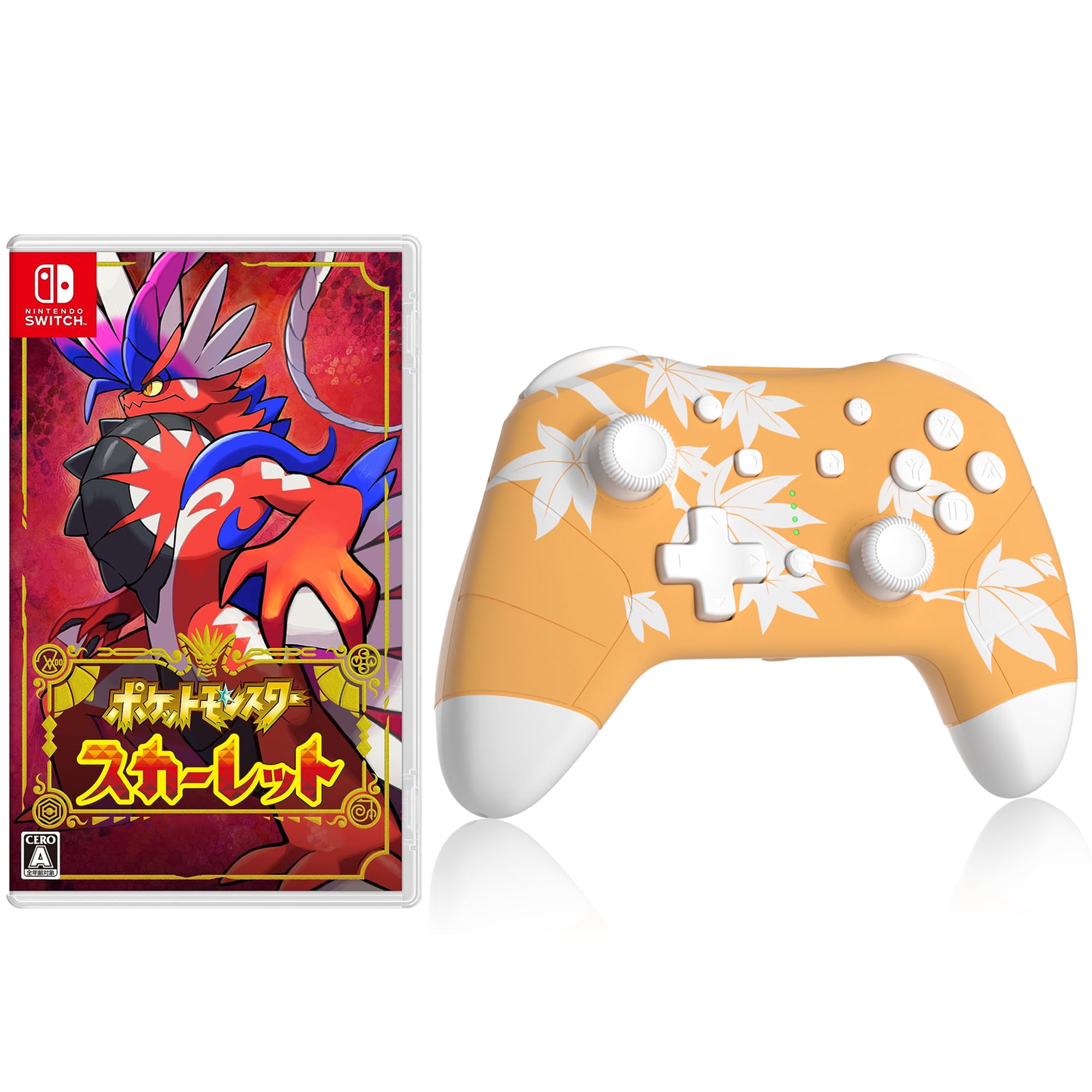 Pokémon Scarlet Game Disc and Upgraded Wireless Switch Pro Controller ...