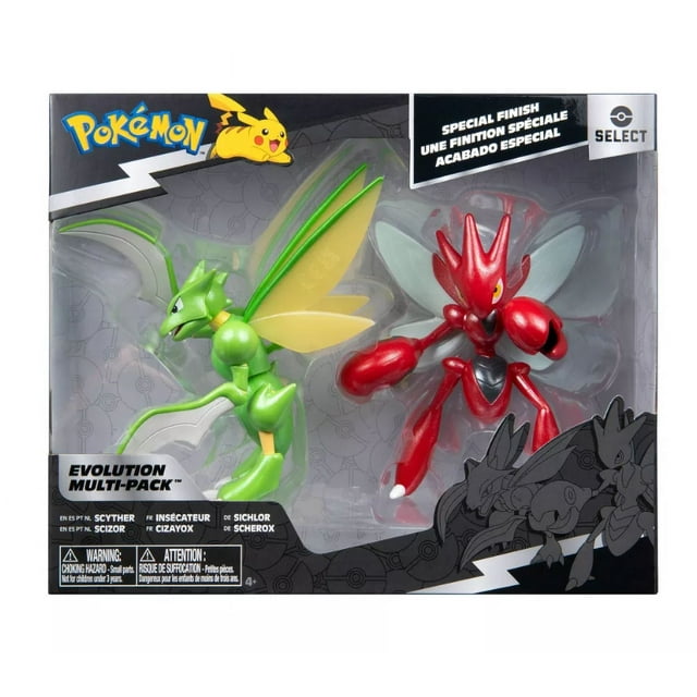Pokemon Evolution Multi-Pack Scyther & Scizor Action Figure 2-Pack ...