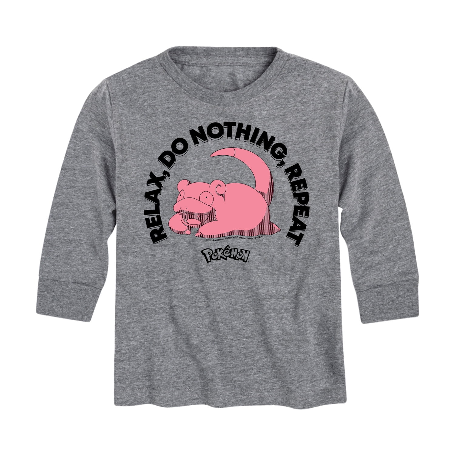 Pokémon - Slowpoke Relax Do Nothing Repeat - Youth Long Sleeve Graphic ...