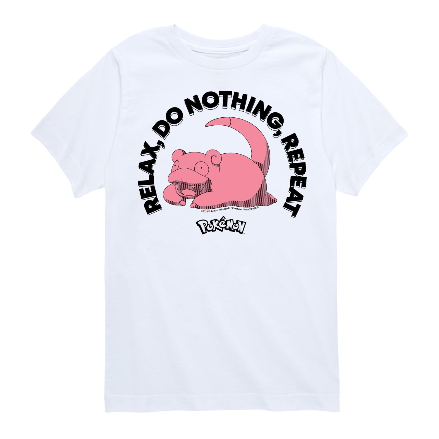 Pokémon - Slowpoke Relax Do Nothing Repeat - Youth Short Sleeve Graphic ...