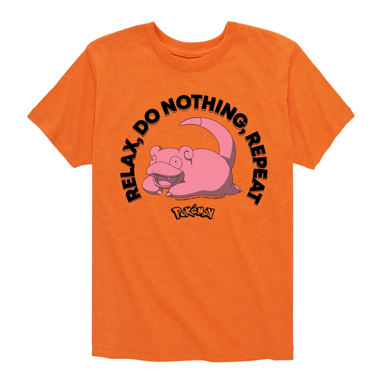 Pokémon - Slowpoke Relax Do Nothing Repeat - Youth Short Sleeve Graphic ...