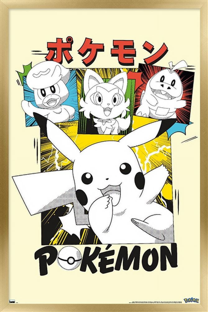 Pokémon - Smiles Anime Wall Poster, 22.375" x 34" Framed - Walmart.com