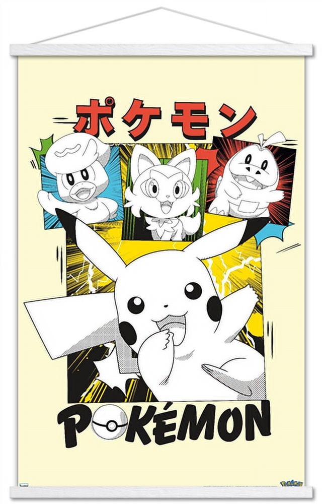 Pokémon - Smiles Anime Wall Poster with Magnetic Frame, 22.375" x 34 ...