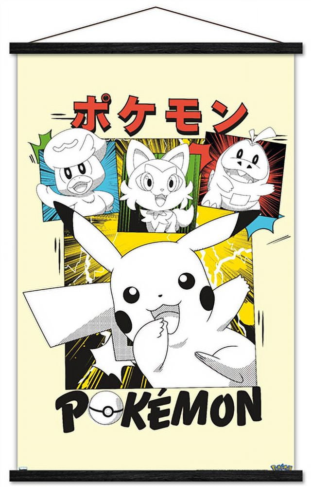 Pokémon - Smiles Anime Wall Poster with Magnetic Frame, 22.375" x 34 ...